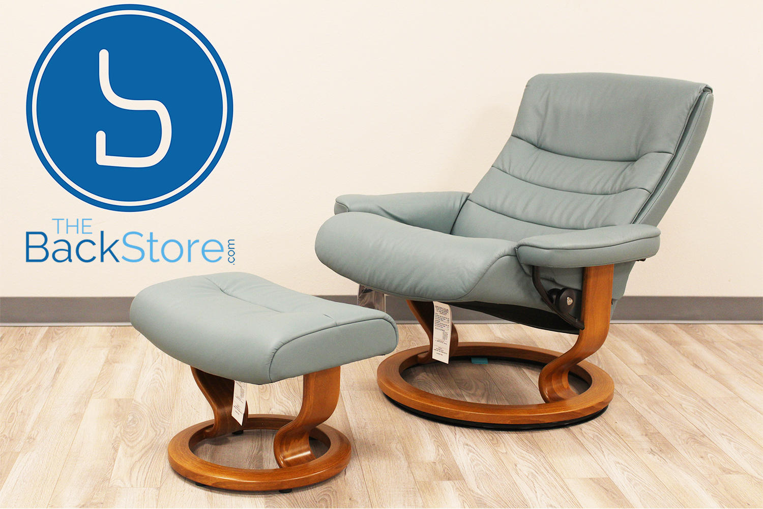 Stressless Nordic Large Paloma Aqua Green Color Leather by Ekornes ...