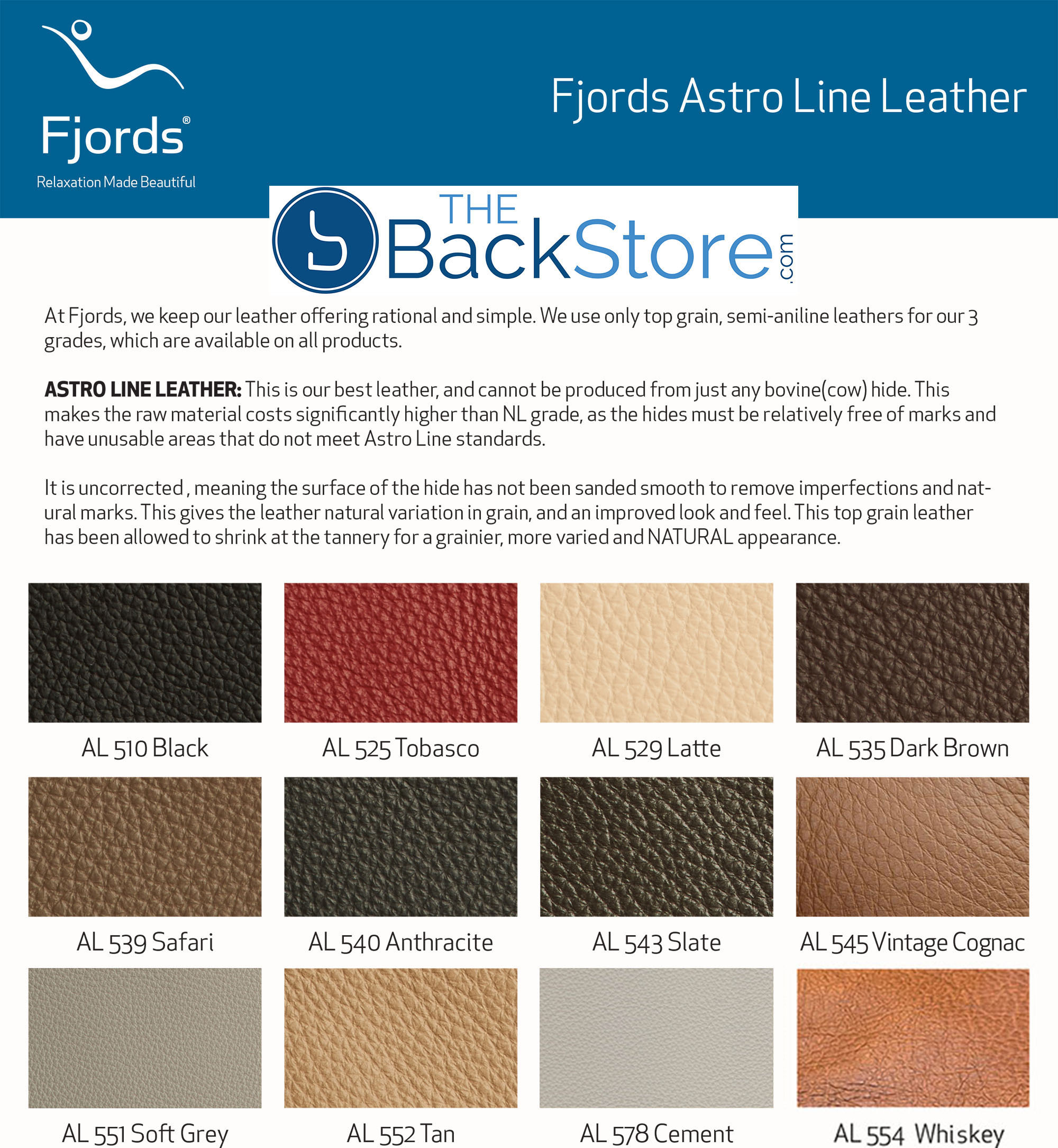 Fjords Nordic Line NL Leather Colors - Ergonomic Leather Recliner Chair ...
